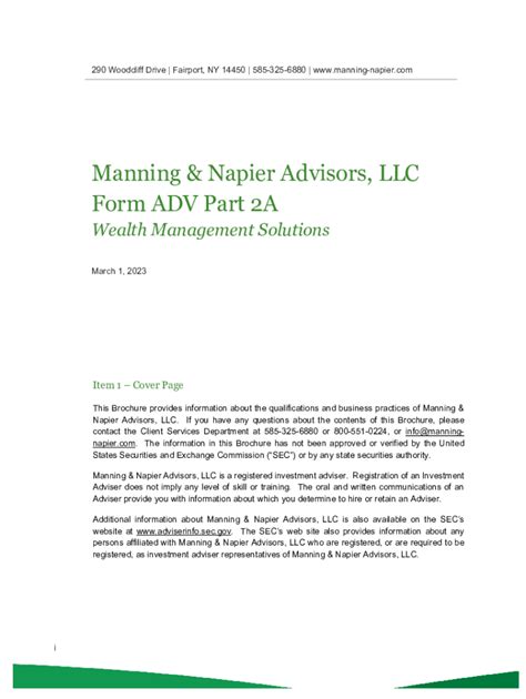 Fillable Online Mna Form Adv Part 2a Wm Fax Email Print Pdffiller