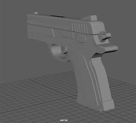 Gun Model And Texturing On Behance