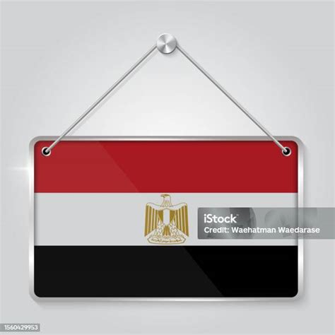 밧줄에 매달려 있는 이집트 국기 페넌트 직사각형 매달려 공란에 대한 스톡 벡터 아트 및 기타 이미지 공란 광고 국경일 Istock