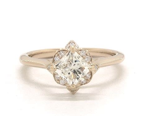 Carat Princess Cut Vintage Engagement Ring In K Yellow Gold
