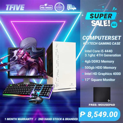 COMPUTER SET KEYTECH INTEL CORE I5 4TH GEN 4GB RAM 500GB 17INCHES MONITOR ACCESSORIES Shopee