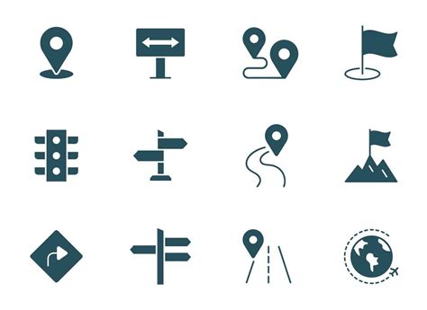 Route Icon Vector Road Trip And Navigation Icons Illustration 26622491
