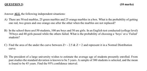 Solved Question 5 10 Marks Answer All The Following