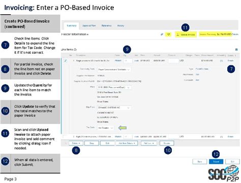 Invoicing Enter A Pobased Invoice Create Pobased Invoice