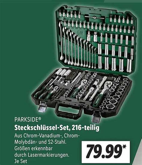Parkside Steckschlüssel set 216 teilig Angebot bei Lidl 1Prospekte de