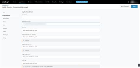 configuring saml authentication for onelogin in applications manager