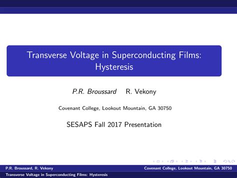 Pdf Transverse Voltage In Superconducting Films Hysteresis