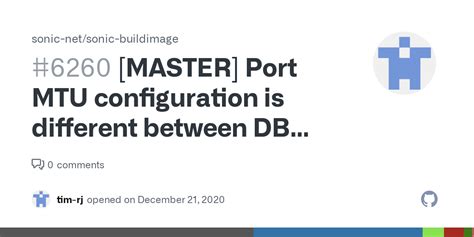 Master Port Mtu Configuration Is Different Between Db And Kernel