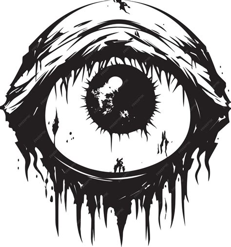 Premium Vector Eerie Undead Gaze Black Vector Zombie Eye Emblem