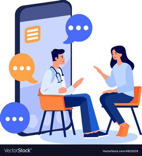 Hand Drawn Doctor And Patient Characters Vector Image