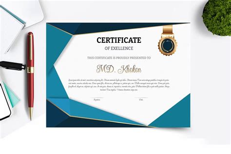 Luxury Certificate Template Design Cuts