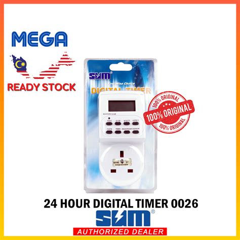 Sum 24 Hours Digital Timer 3 Pins Plug Lazada