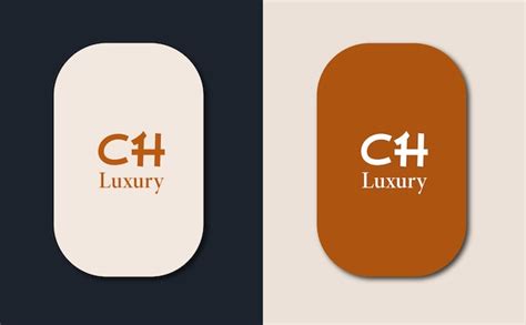 Vector De Diseño Del Logotipo Ch En Letras Chinas Vector Premium