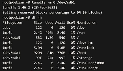 Reclaim Ext4 Reserved Disk Space To Save Some Capacity — Lowendtalk