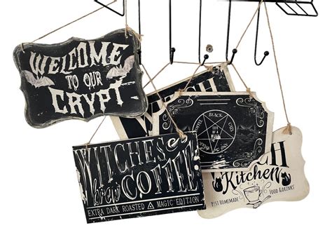 Wooden Sign Various Designs Gothic Decoration Vintage Style Door