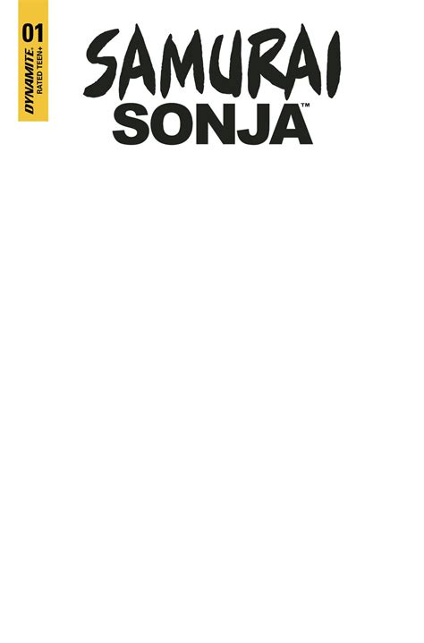 Samurai Sonja 1 Blank Authentix Cover Fresh Comics