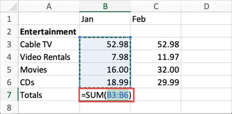 Use AutoSum To Sum Numbers In Excel Microsoft Support