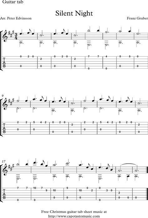 Silent Night Guitar Tab Solo