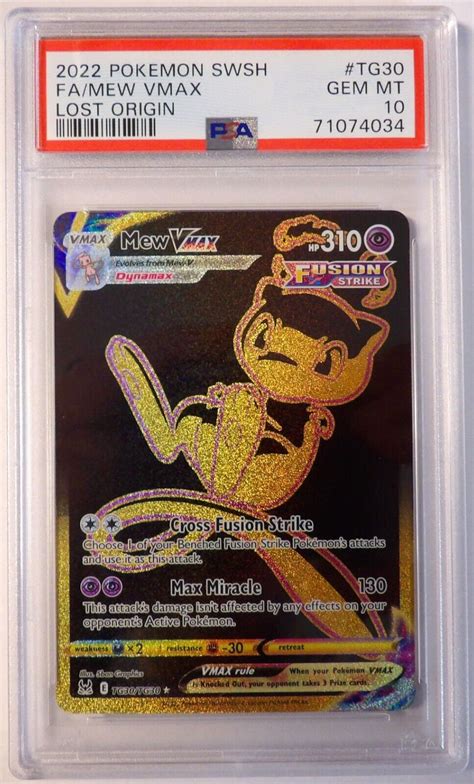 Mavin Mew Vmax 2022 Pokemon Lost Origin Tg30 Psa 10