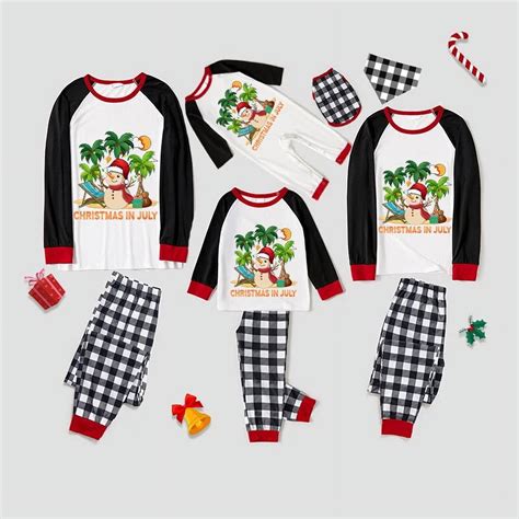 Pijamas Familiares Navideños A Juego Conjuntos De Pijamas A Cuadros