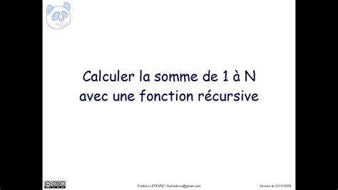 Langage C Calculer La Somme De 1 à N Avec Une Fonction Récursive Youtube