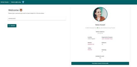 Github Mateahowardvue Pwa 🔍 Github Profile Checker Type A Github