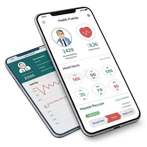 Mobile Health App With Patient Details Stock Illustration Illustration Of Medical Background