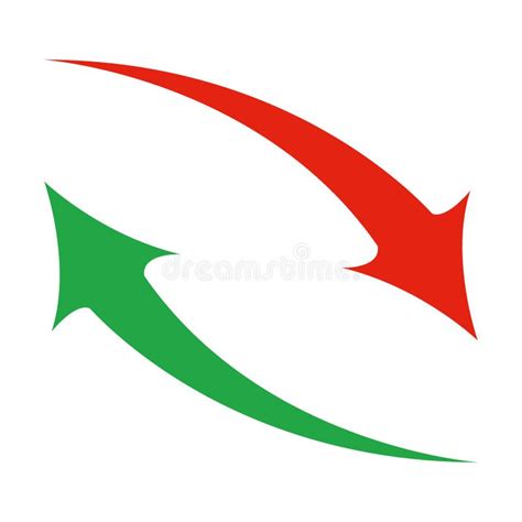 Flecha Arriba Y Flecha Abajo Con Abultamiento Vector Ilustración Del