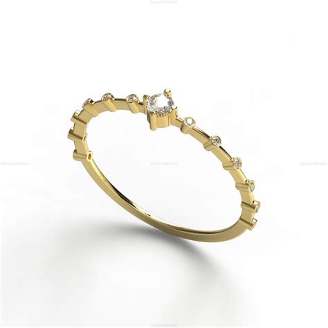 02 Ct Diamond Birthday T Statement Engagement Ring For Girls 14k