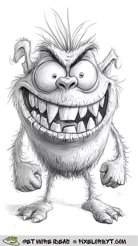 29 Ugly Cartoon Monster Drawing Ideas For Spooky Art Fun Sketch