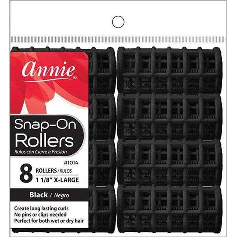 Annie Snap On Rollers Size Xl 8ct Black Annie International Inc