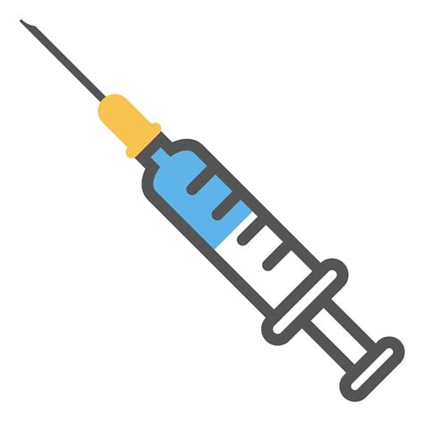 Icône De La Seringue Injection Avec Aiguille Médicale Symbole Du