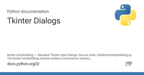 Tkinter Dialogs — Python 3140rc2 Documentation