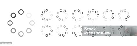 Chargement Circulaire Icônes De Mise En Mémoire Tampon Vecteur Vecteurs
