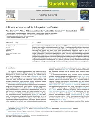 A Biometric Based Model For Fish Species Classification Pdf