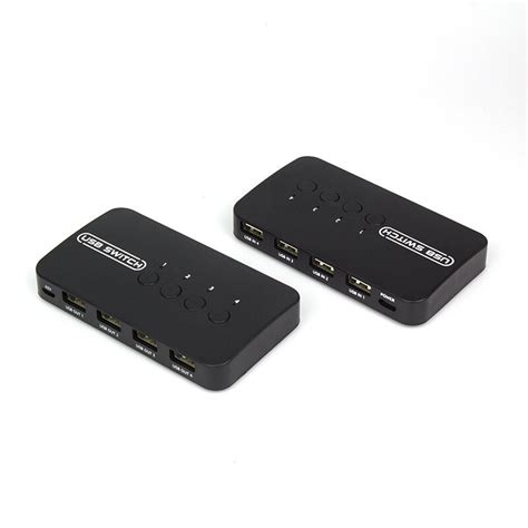 Usb 스위처 4 In 4 Out 분배기 4 대의 컴퓨터 공유 U 디스크 마우스 키보드 프린터 Usb2 0 장치 원래 케이블
