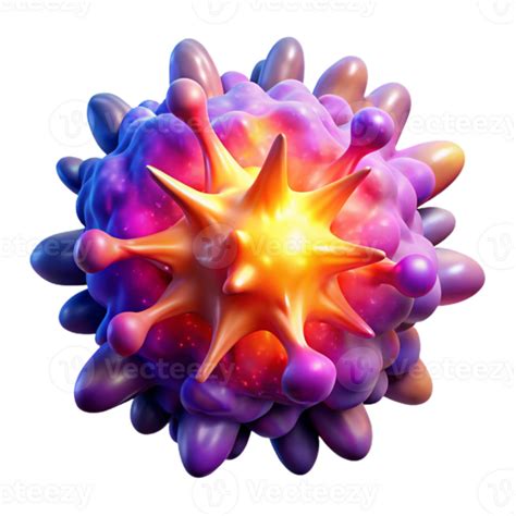 Magnificent Vintage Microscopic Cellular Structure 3d Model Of Viral