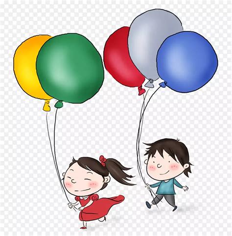 彩色气球手绘小朋友png图片素材下载图片编号qrglbajy 免抠素材网