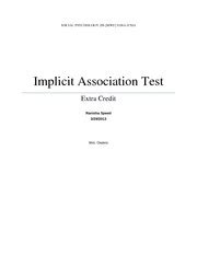 Harvard Implicit Bias Sexuality Test Docx HRDV EXTRA CREDIT ASSIGNMENT NO Name