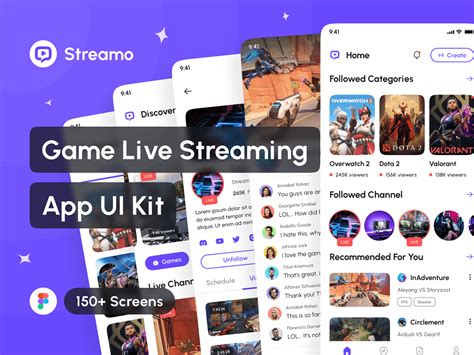 Streamo Game Live Streaming App UI Kit Behance