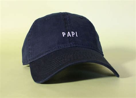 New Papi Baseball Hat Dad Hat Low Profile White Pink Black