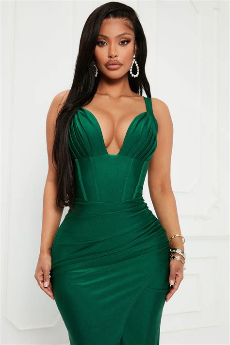 On Scene Maxi Dress Hunter Fashion Nova