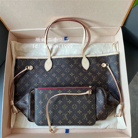 珊妮二手 Lv 路易威登 Neverfull Mm 托特包 子母包 購物袋 手提包 斜背包 單肩包 M40995 現貨 蝦皮購物