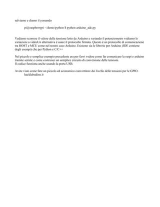 Arduino Raspberry Pi Un Connubio Stimolante Pdf