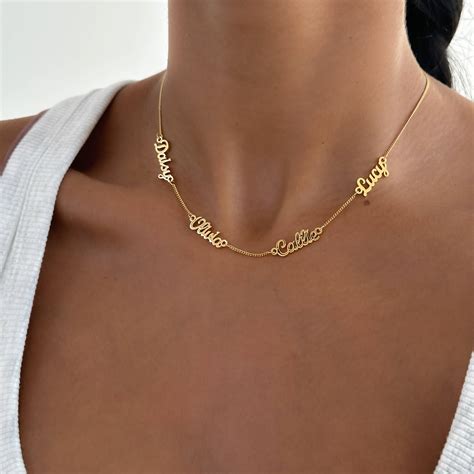 Miami Multiple Name Necklace Personalised Jewellery Prya