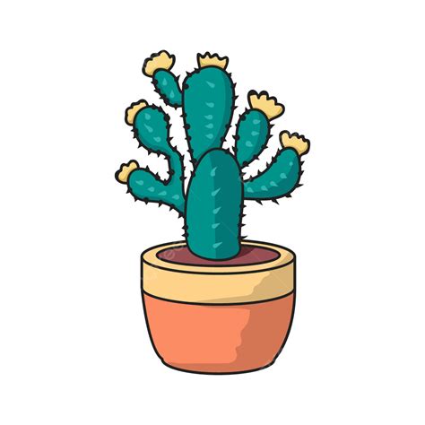 شجرة صبار جميلة وجذابة المتجه صبار رسم الصبار المائي Png والمتجهات