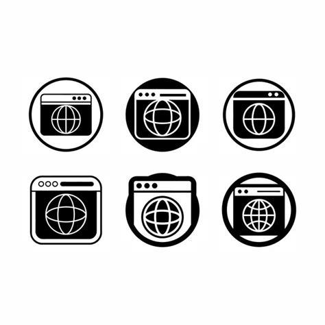 Generative Ai Vector And Linocut Silhouette Browser Icon Design Premium Ai Generated Vector