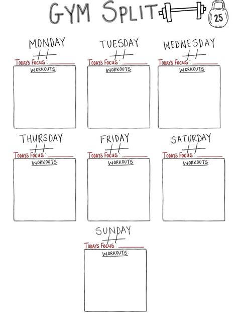 Gym Split Organizer Notability Gallery