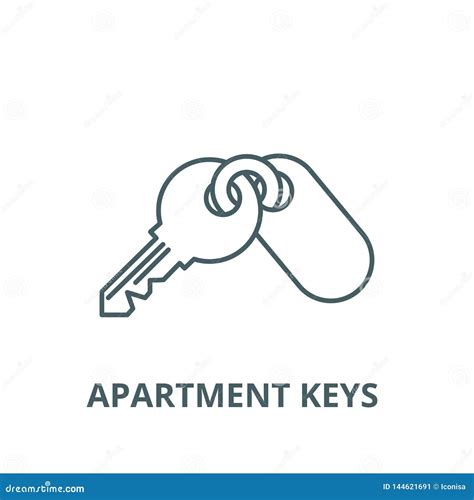 Apartment Keys Line Icon Vector Apartment Keys Outline Sign Concept
