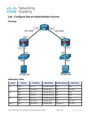 Configuring Secure Access For Network Devices Course Hero